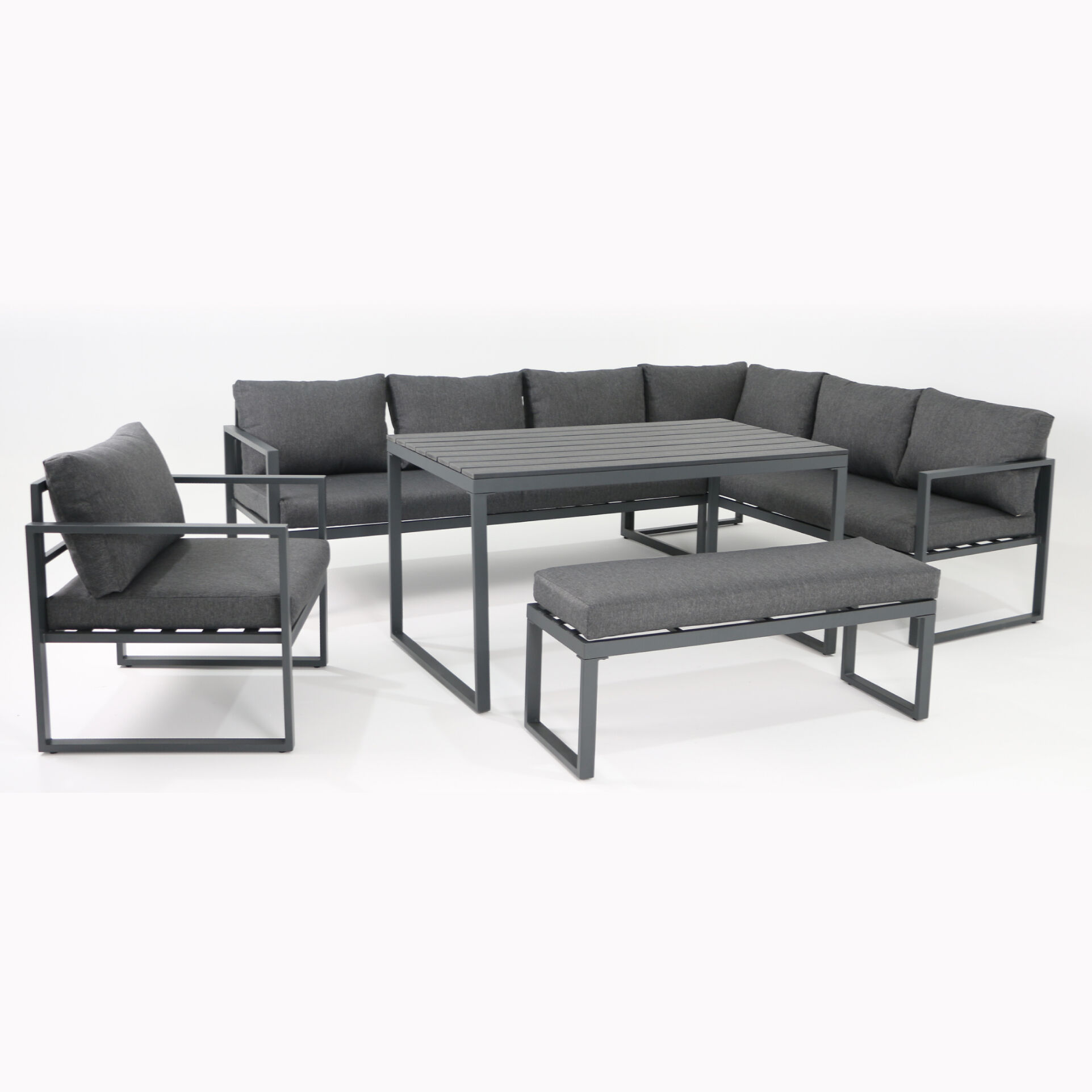 Steel Corner Sofa Set | Lounge Sofa Sets